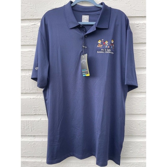 Callaway | Shirts | New Callaway Optidri Golf Polo Shirt Blue Navy ...